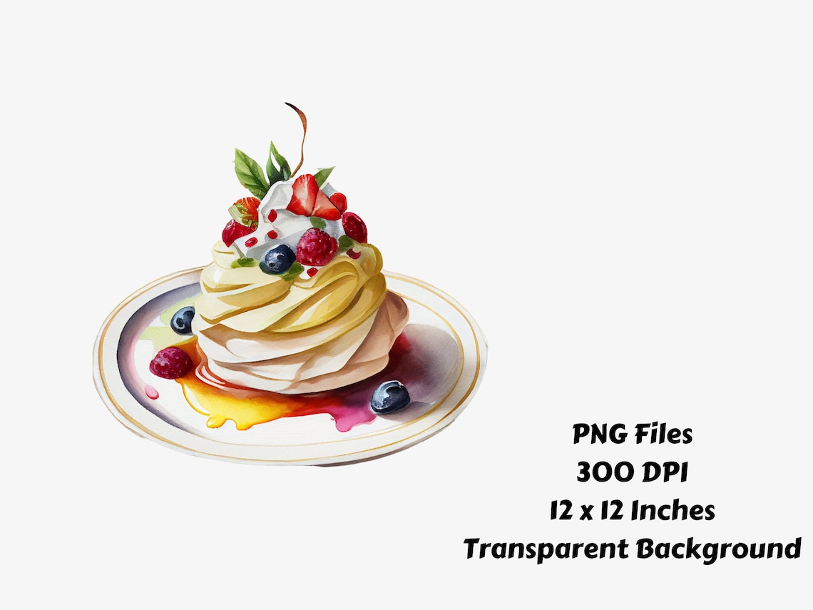 Watercolor Pavlova Clipart Bundle Pavlova Digital Images Pavlova ...