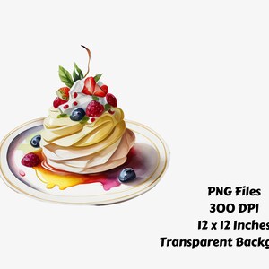 Watercolor Pavlova Clipart Bundle | Pavlova Digital Images | Pavlova ...