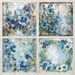 Blue Floral Printable Digital Paper Pack | Flower Background | Card ...