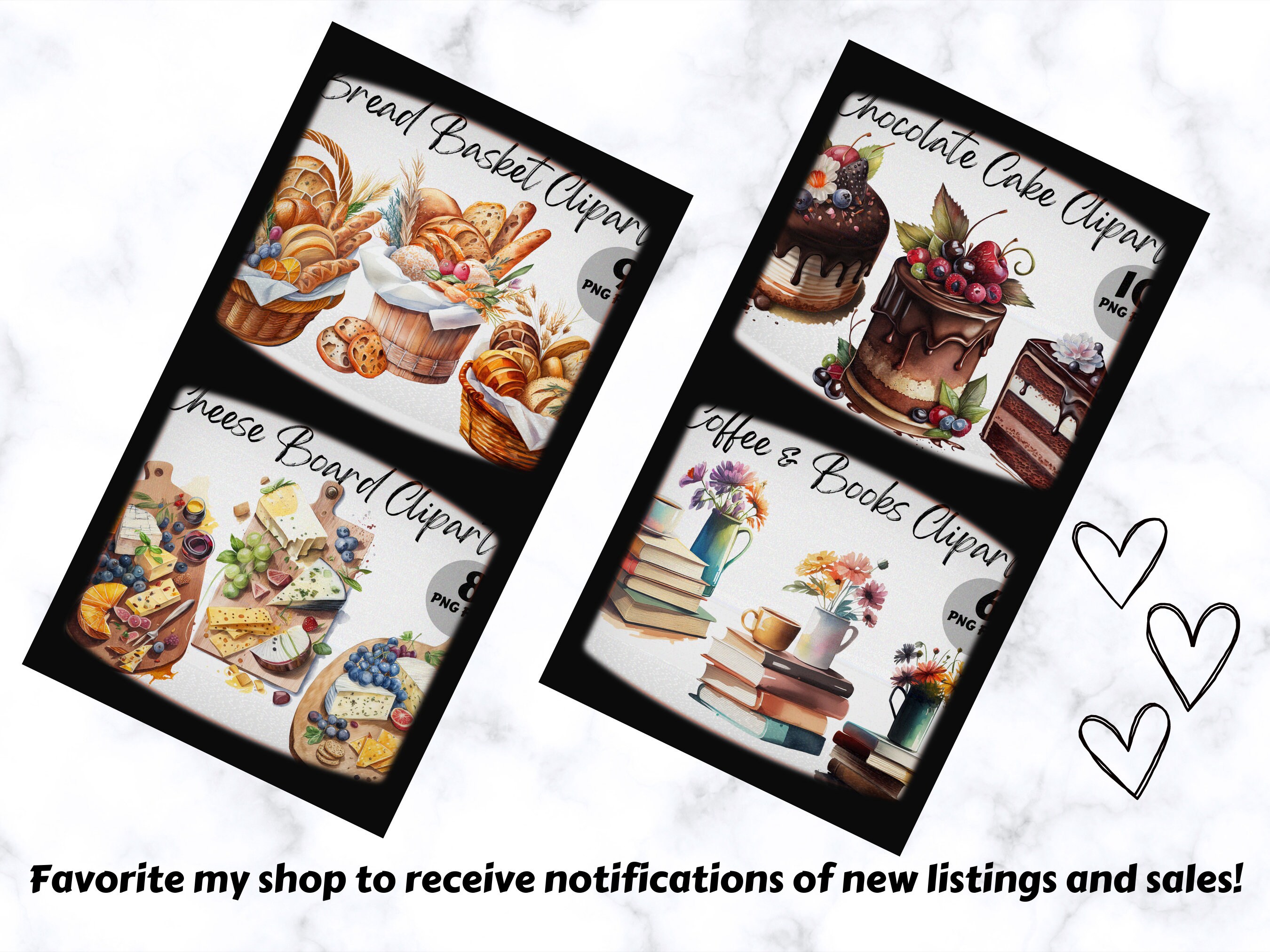 Watercolor Chocolate Cake Clipart Bundle Chocolate Cake Digital Images ...