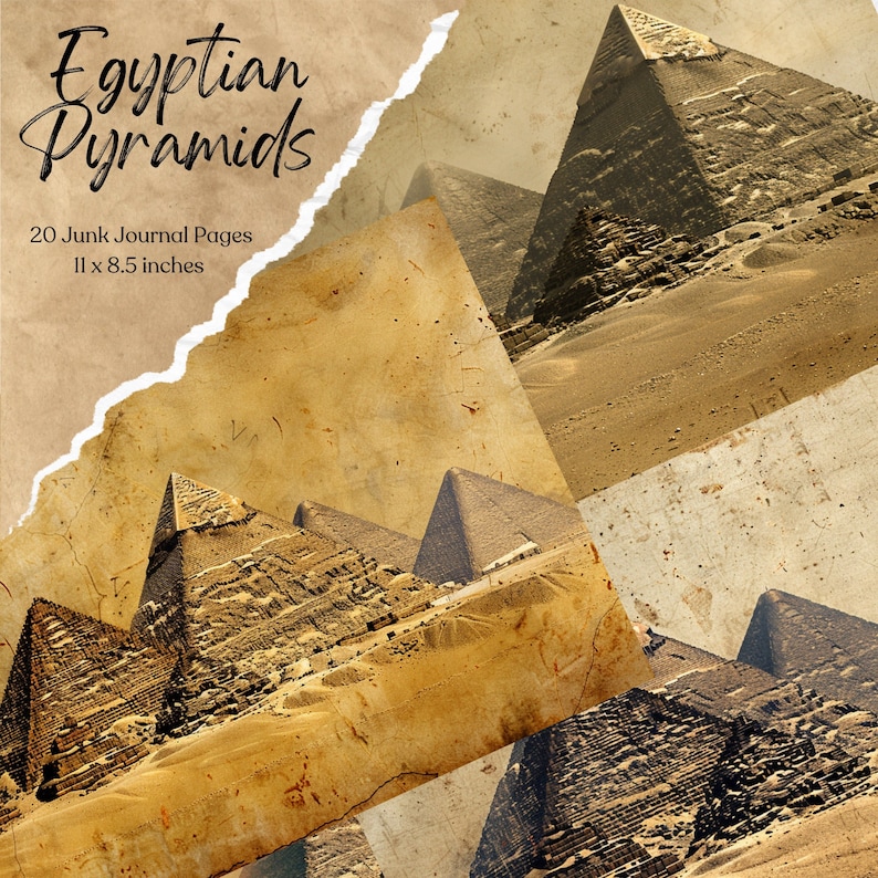 Egyptian Pyramid Junk Journal Pages Ancient Egypt Printable Scrapbook ...