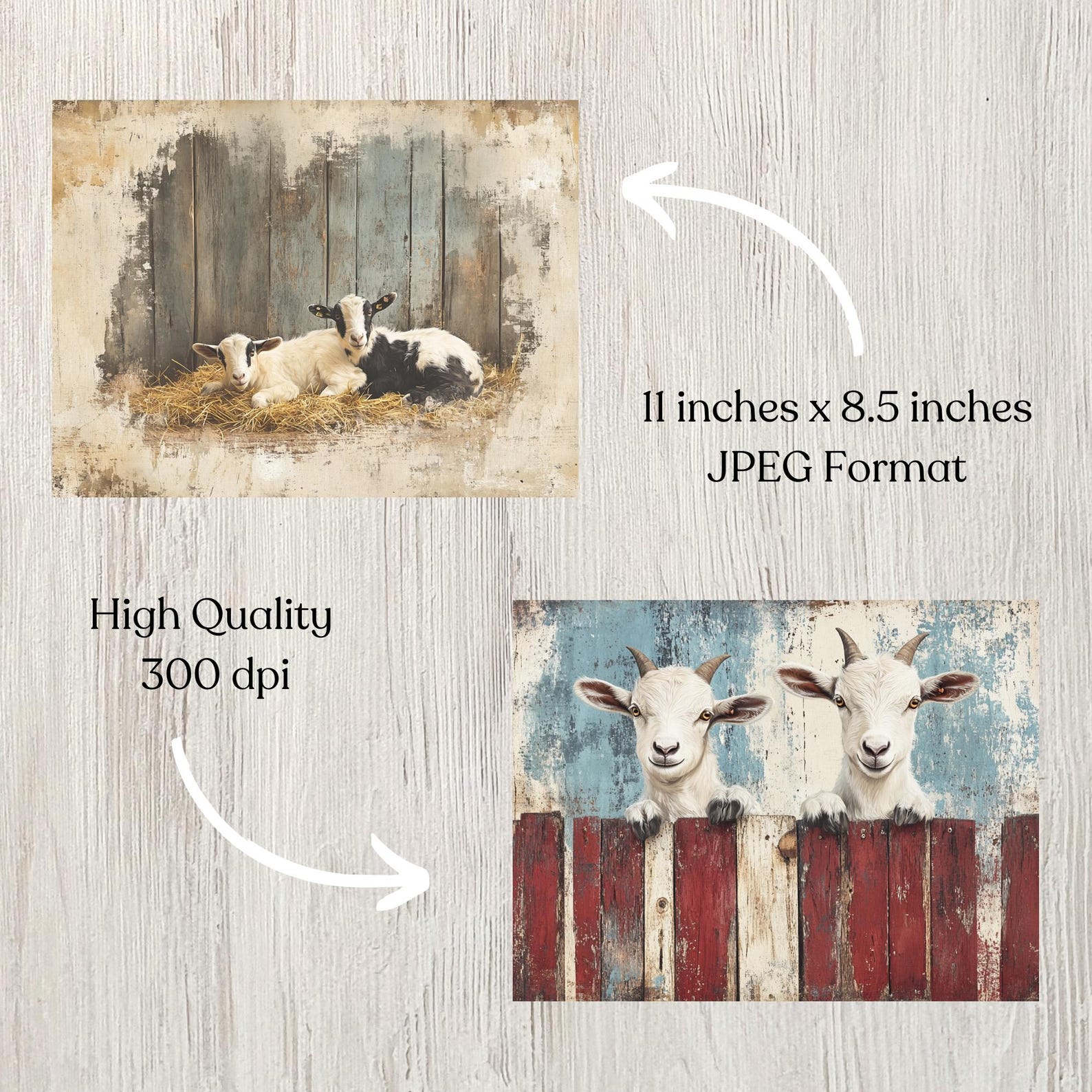 Goat Junk Journal Papers Kit Animal Ephemera Printable Download Mixed ...