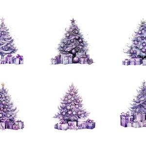 Watercolor Christmas Tree PNG Clipart Bundle Christmas Tree Sublimation ...