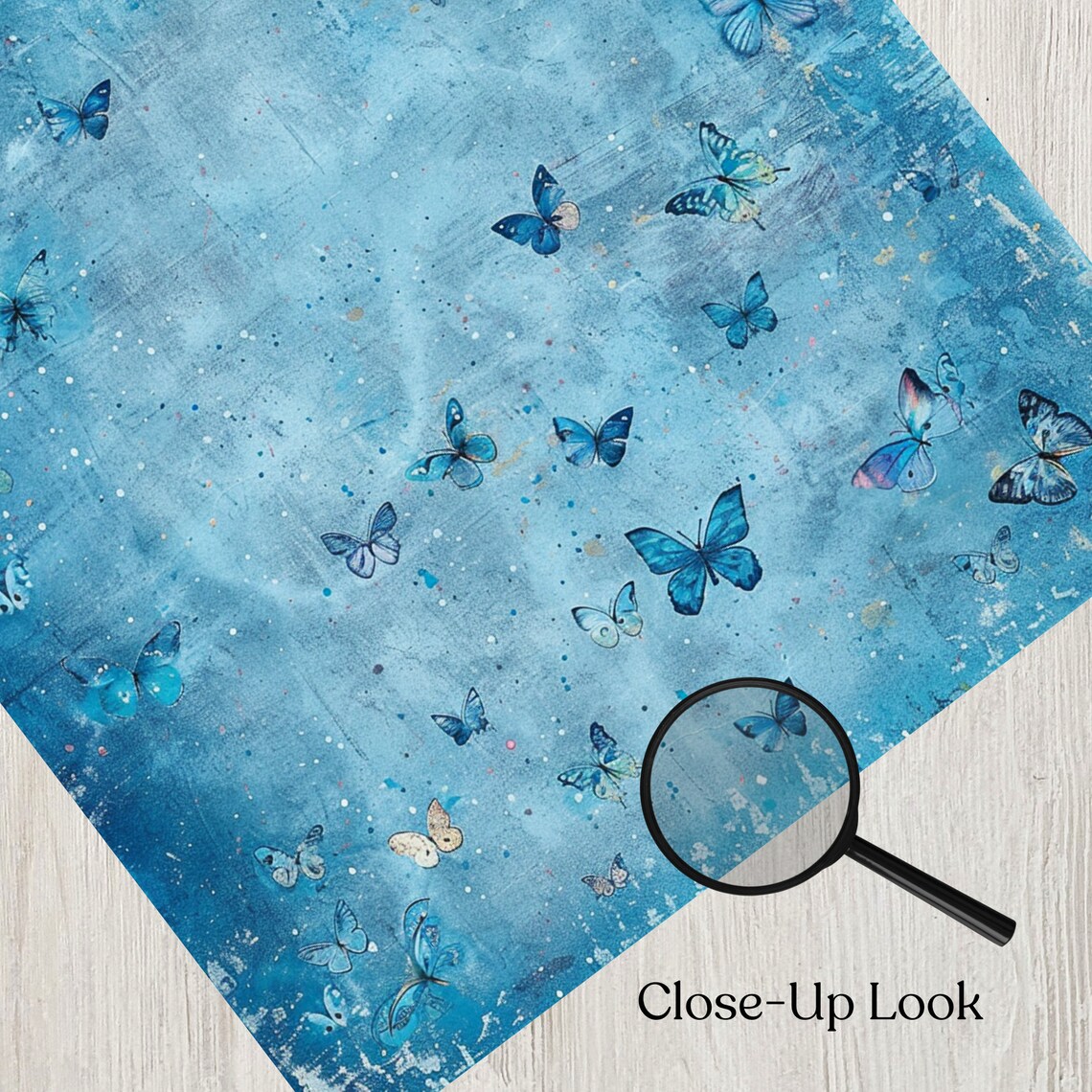 Blue Butterfly Printable Digital Paper Pack | Background | Card Making ...