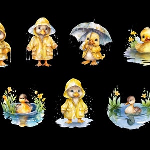 Watercolor Duckling Clipart Bundle | Duckling PNG | Duckling Digital ...