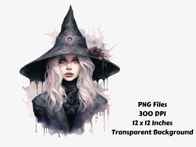 Gothic Witch Clipart Witch Clip Art PNG Magic Clip Art Mystical Clipart ...