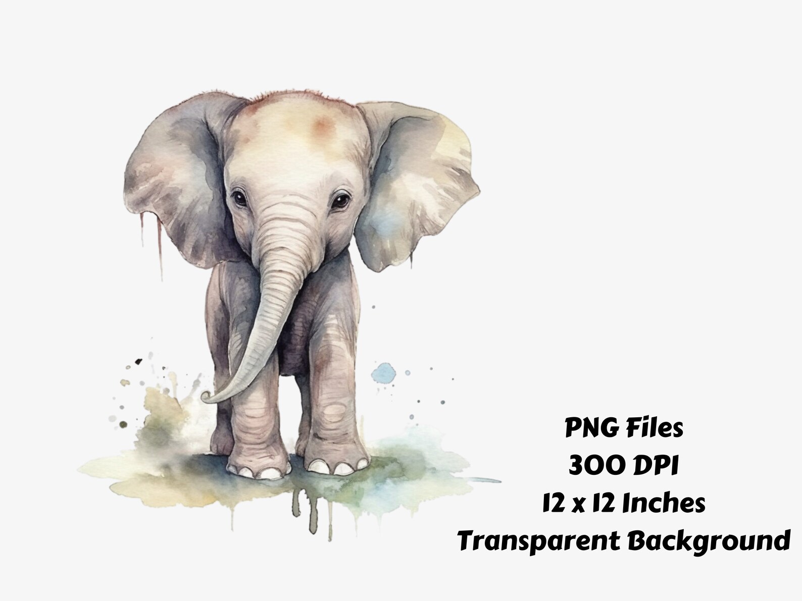 Watercolor Baby Safari Animal Clipart Bundle Animal PNG - Etsy