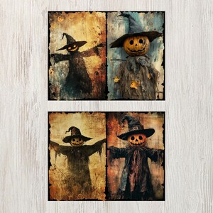 Scarecrow Junk Journal Pages Digital Halloween Scrapbook Paper Kit ...