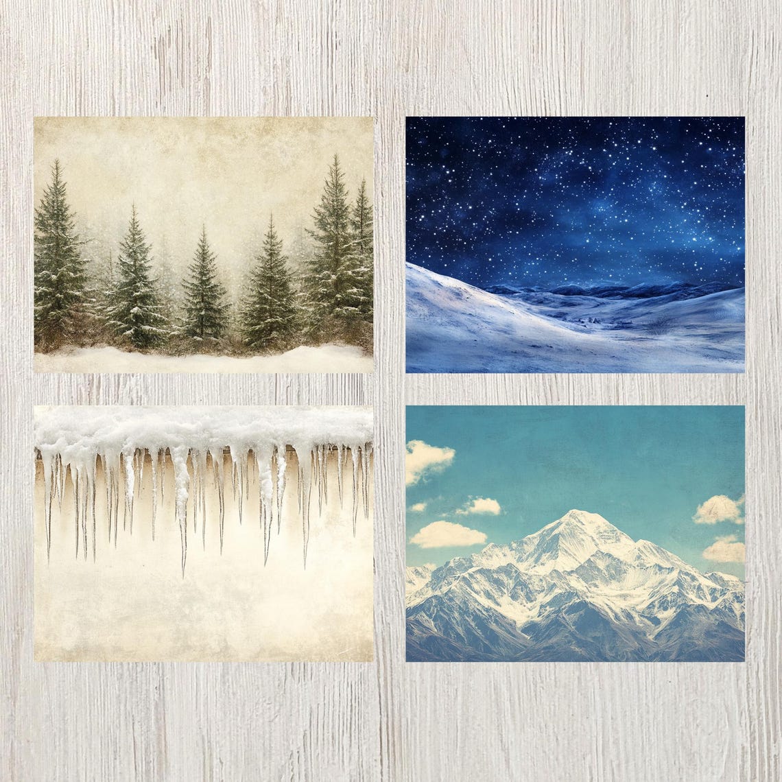 Winter Junk Journal Papers Kit Winter Ephemera Printable Download Mixed ...