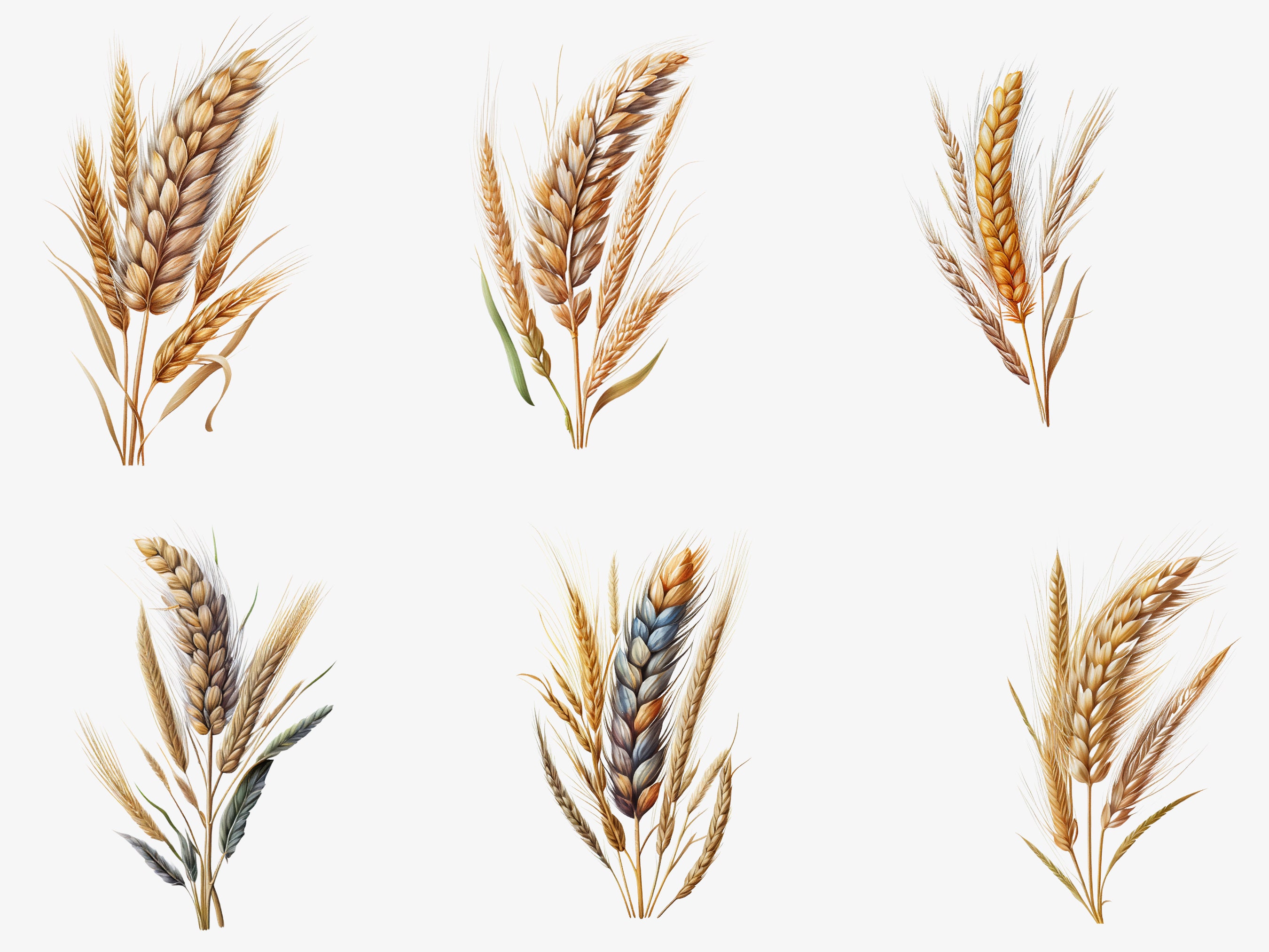Watercolor Wheat Clipart Bundle | Wheat Digital Images | Wheat Graphics ...