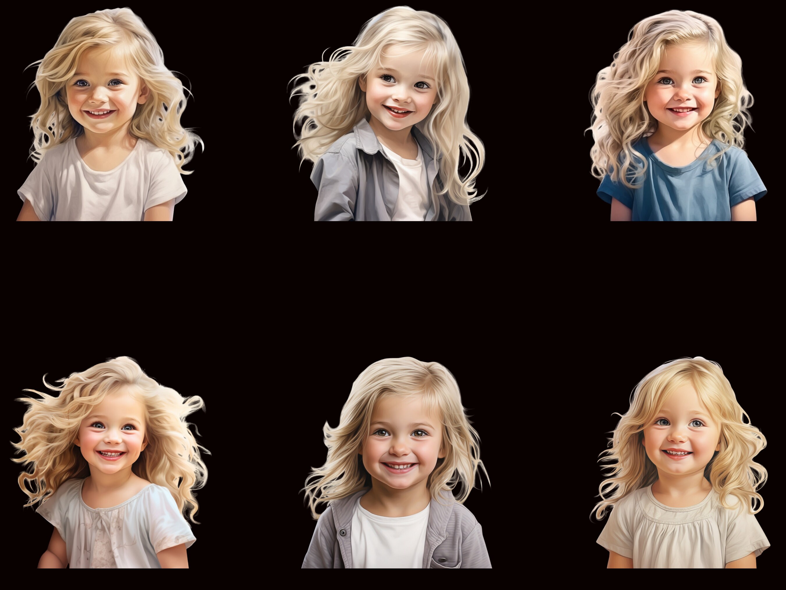 Watercolor Little Blonde Girl Clipart PNG Clipart Element Summer Girl ...