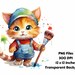 Watercolor Cat Clipart Bundle | Cat PNG | Digital Image Bundle ...