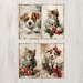Christmas Pet Junk Journal Page Bundle Printable Cat Scrapbook Paper ...
