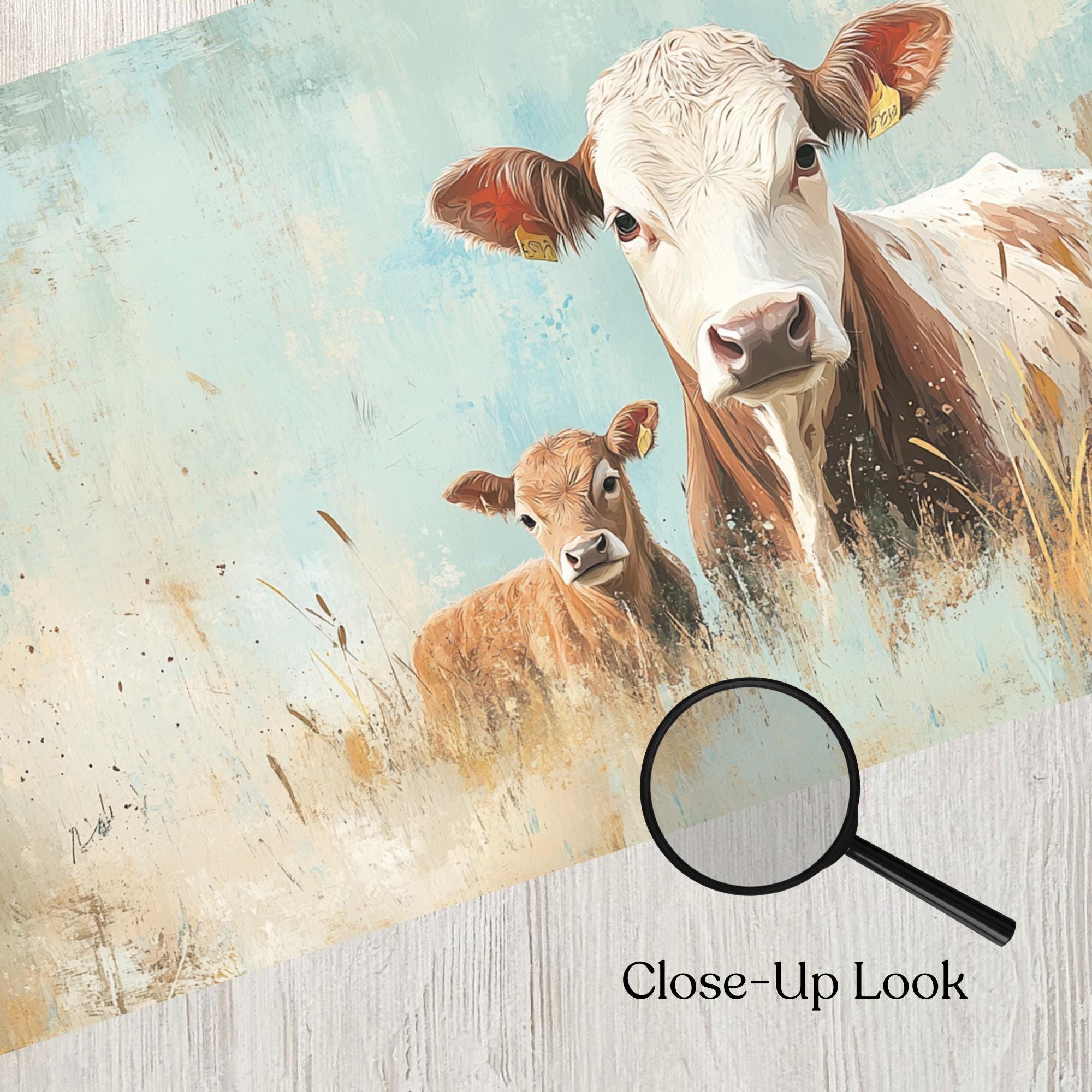 Cow Junk Journal Papers Kit Animal Ephemera Printable Download Mixed ...