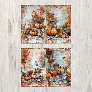 Autumn Junk Journal Pages Digital Fall Scrapbook Paper Printable Autumn ...