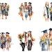 Watercolor Graduation Friends Clipart Bundle | Graduation Digital ...