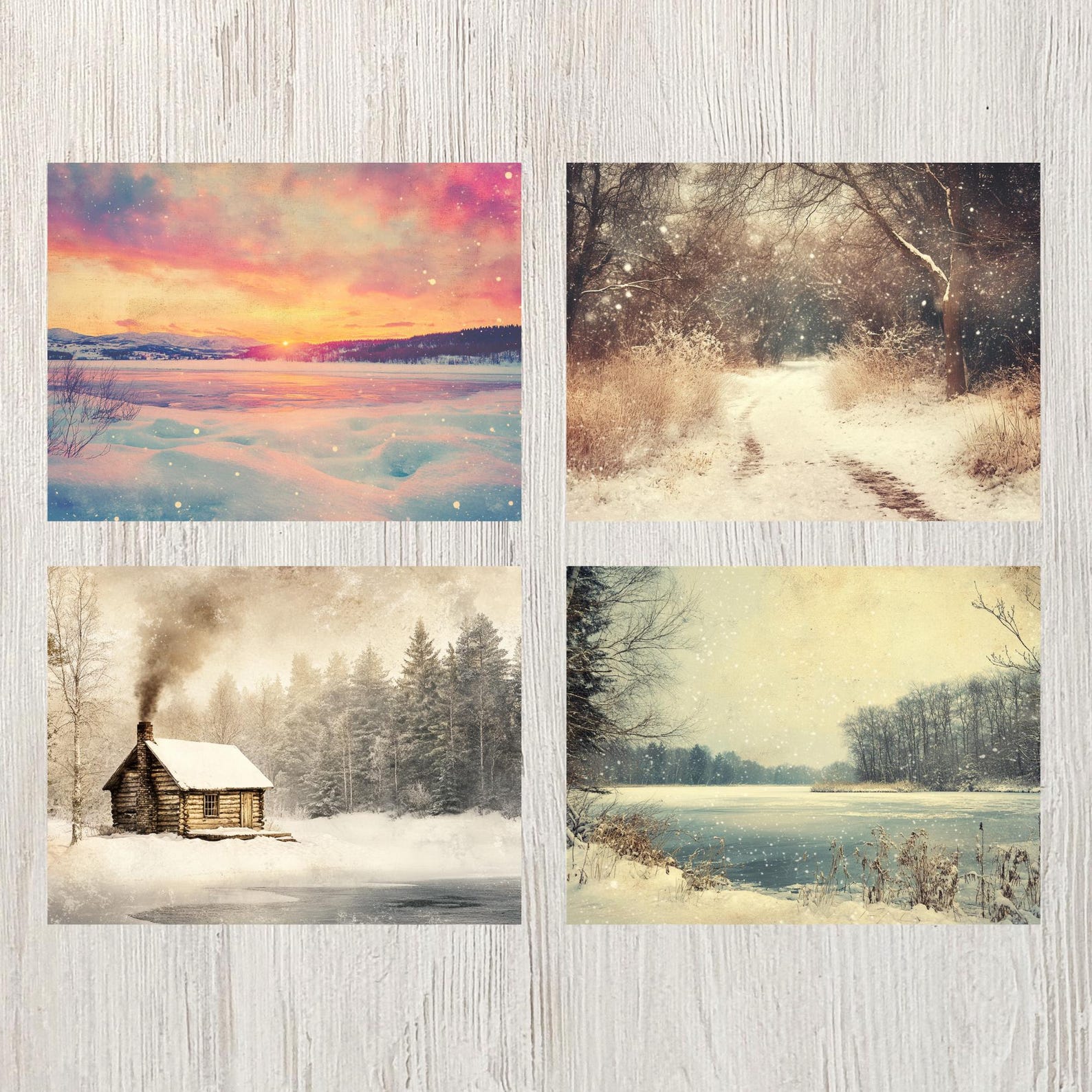 Winter Junk Journal Papers Kit Winter Ephemera Printable Download Mixed ...