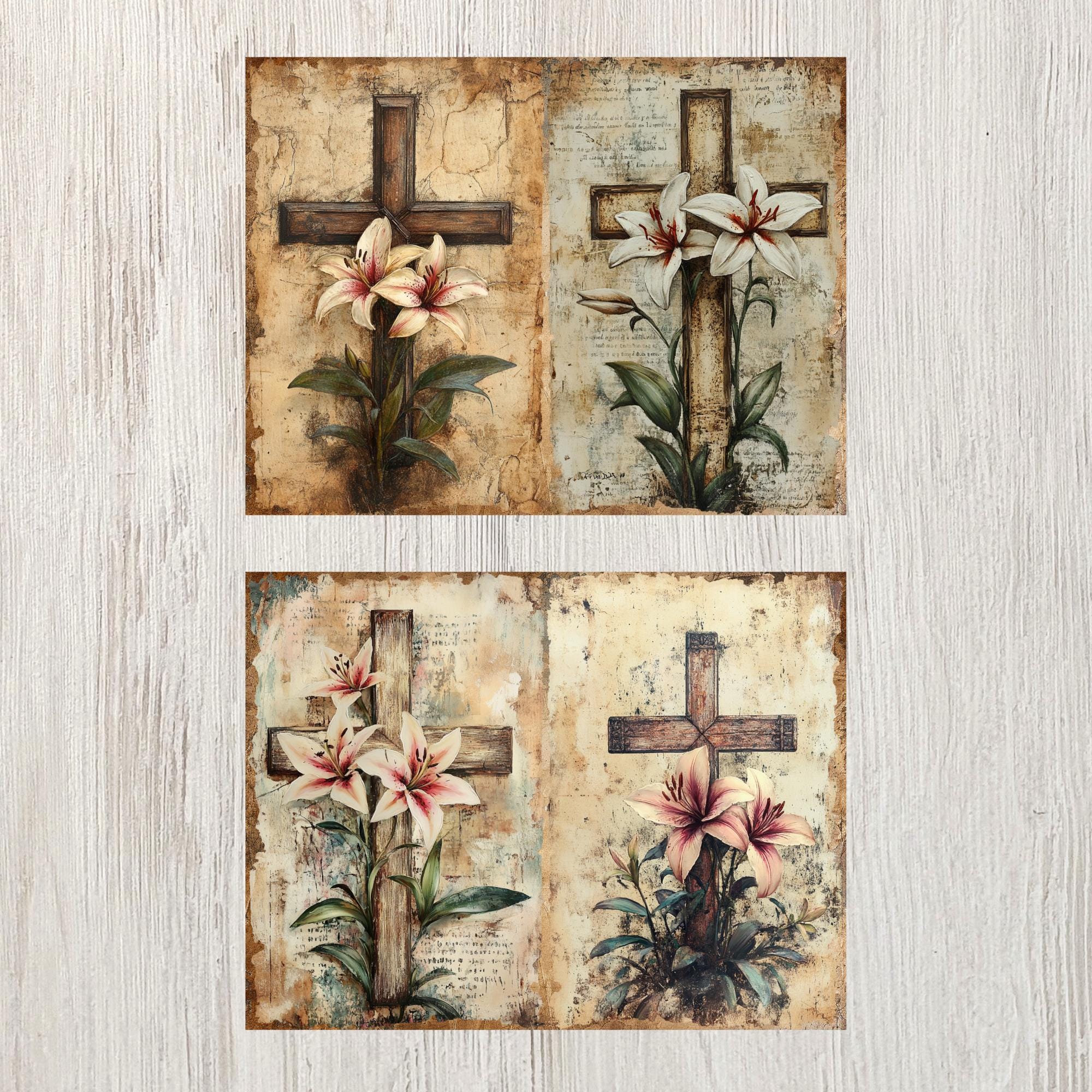 Easter Cross Junk Journal Pages Holy Junk Journal Christian Journal ...