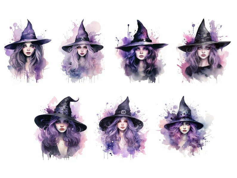 Purple Witch Clipart Witch Clip Art PNG Magic Clip Art Mystical Clipart ...