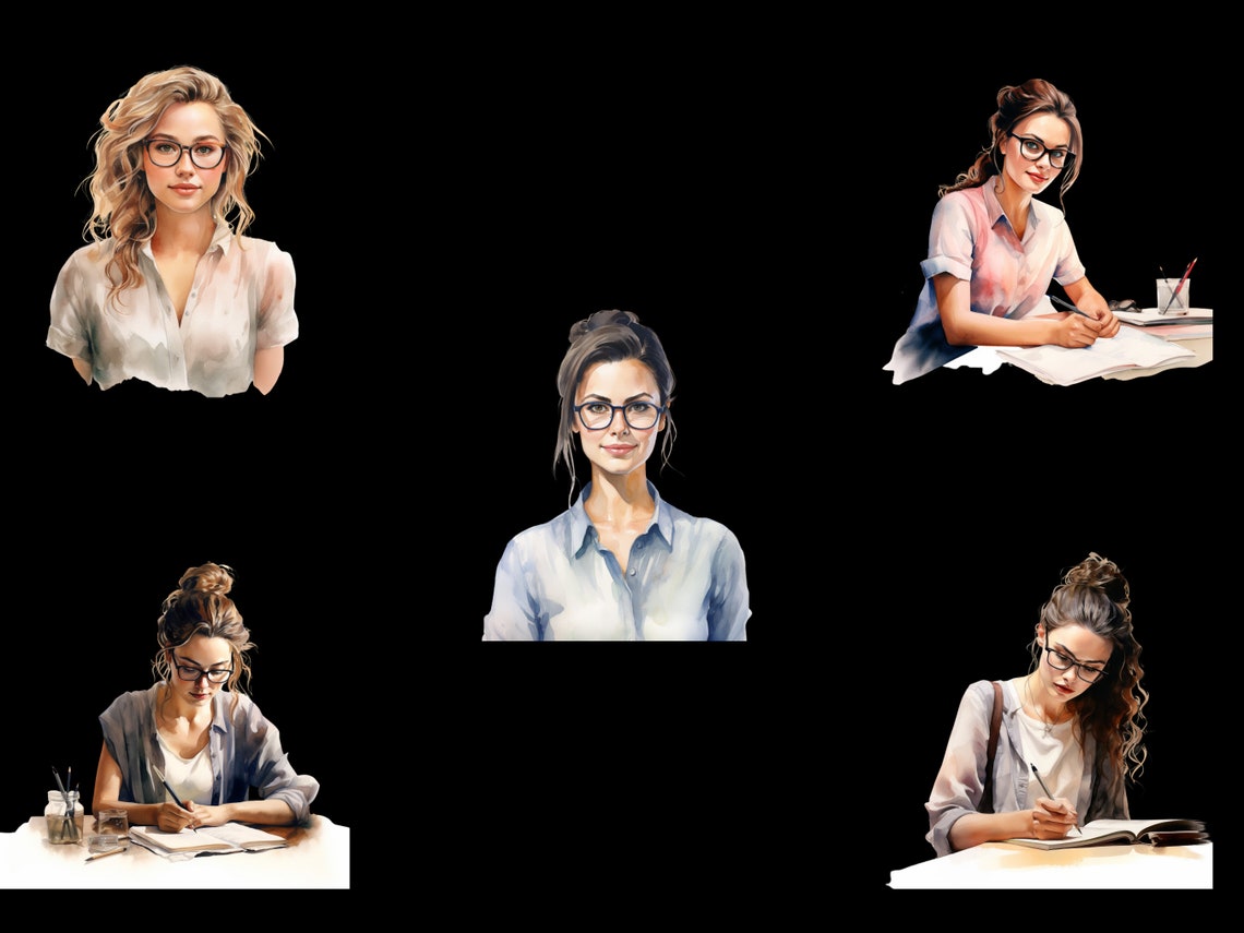 Watercolor Teacher Clipart Teaching PNG School Teacher Clipart Clip Art ...