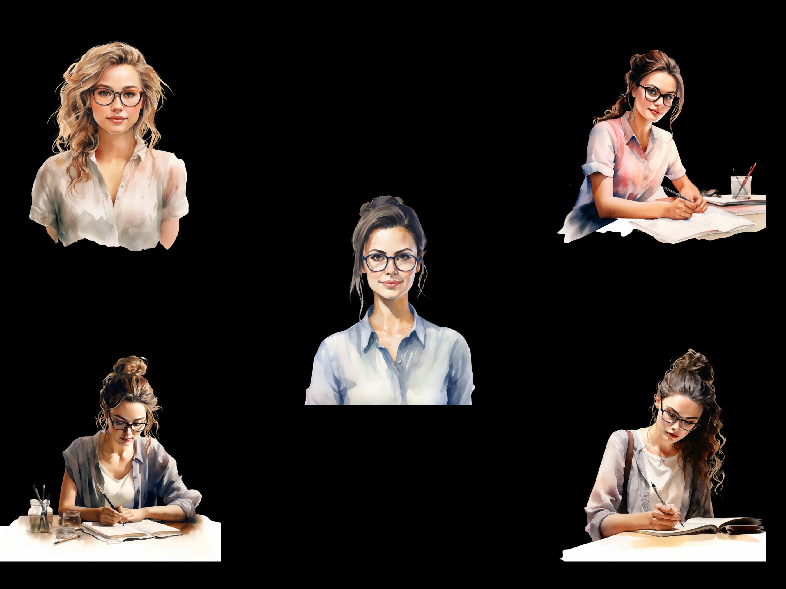 Watercolor Teacher Clipart | Teaching PNG | School Teacher Clipart ...