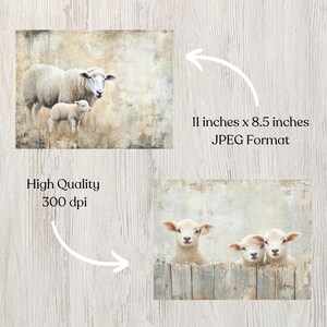 Sheep Junk Journal Papers Kit Animal Ephemera Printable Download Mixed ...