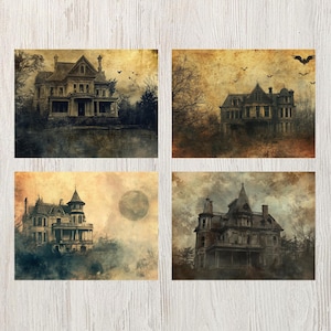 Haunted Mansion Junk Journal Page Digital Scrapbook Paper Spooky ...