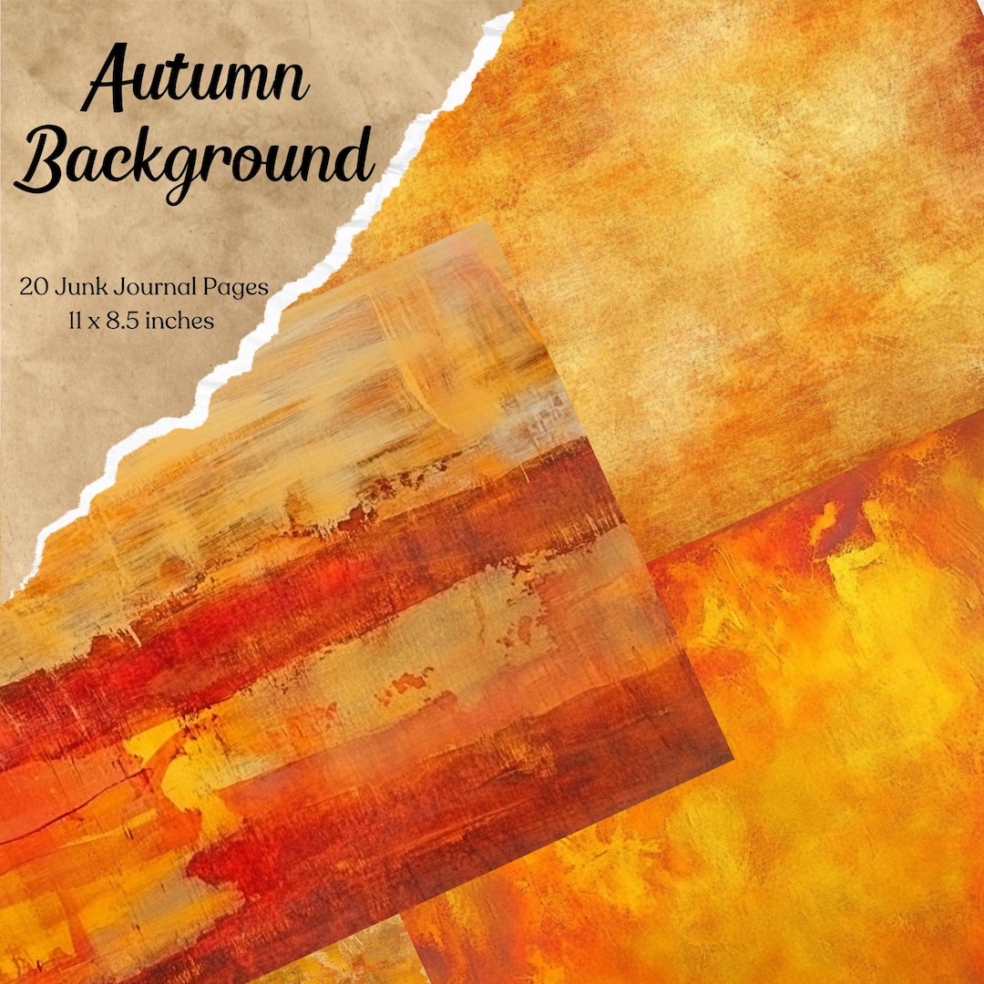 Autumn Background Junk Journal Pages Digital Fall Scrapbook Paper ...