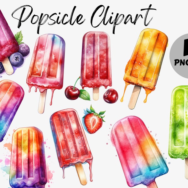 Popsicle Clipart - Etsy