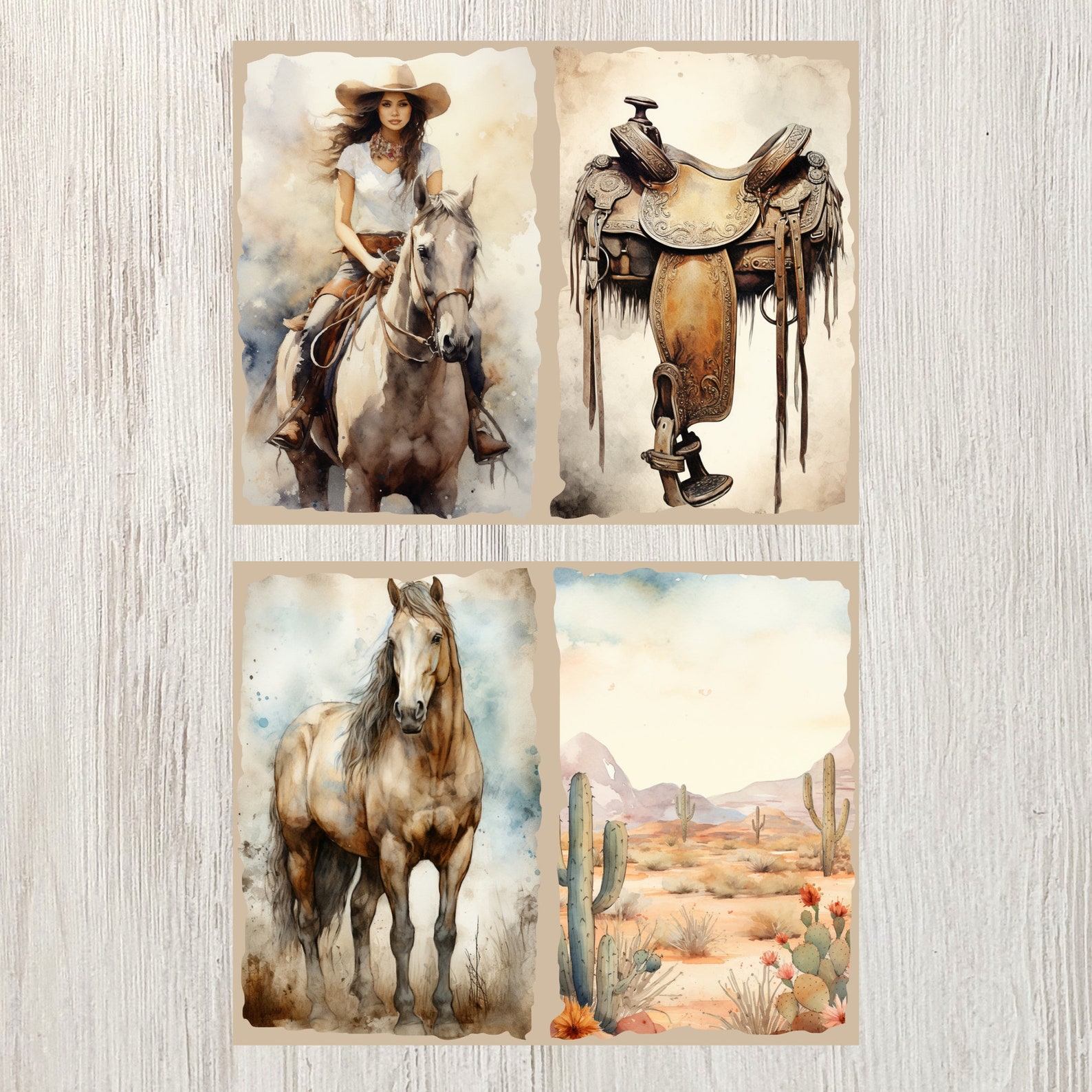 Watercolor Western Junk Journal Printable Pages | Cowboy Junk Journal ...