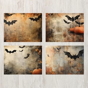 Halloween Junk Journal Pages Digital Scrapbook Paper Kit Spooky ...