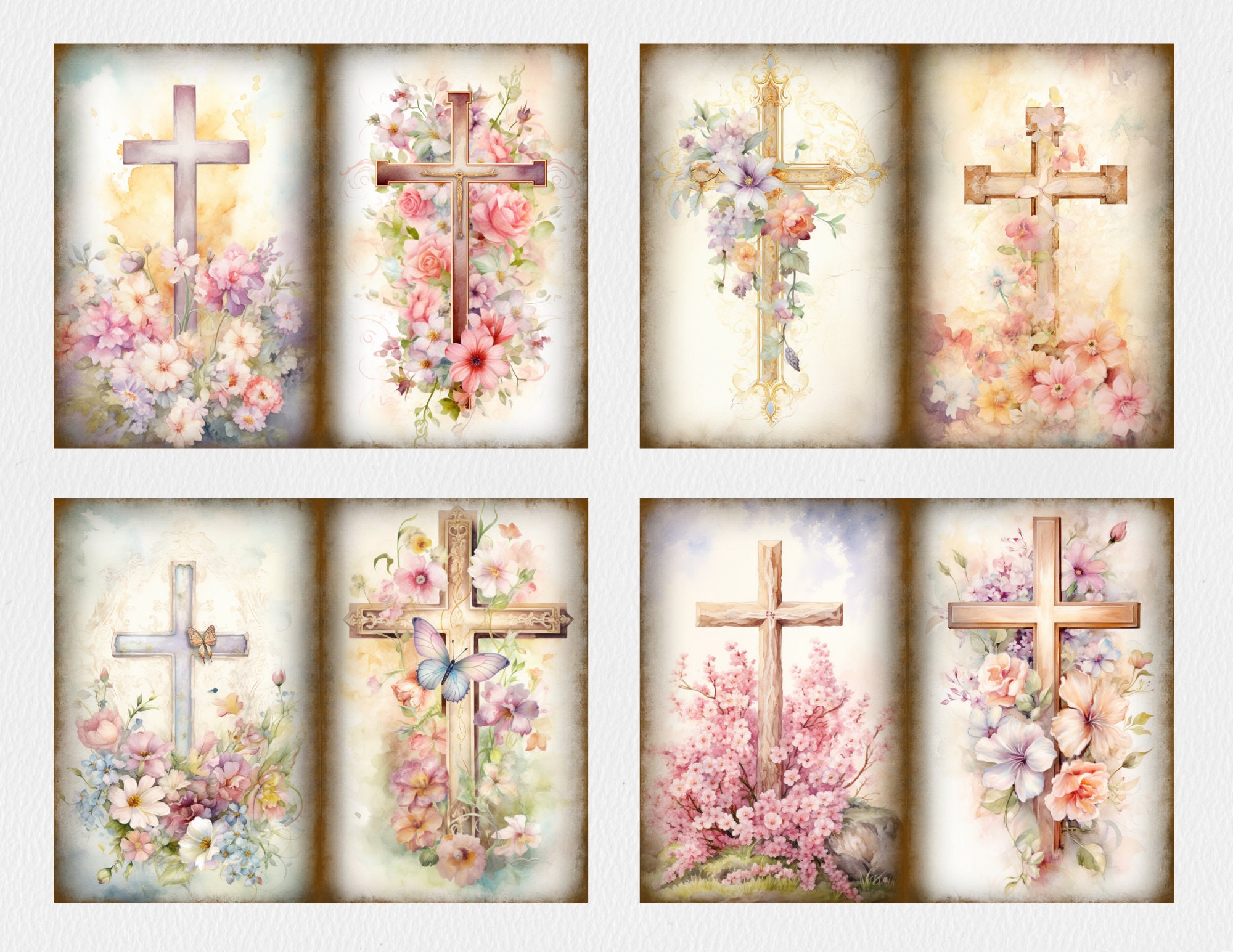 Easter Cross Junk Journal | Holy Week Ephemera | Spring Scripture Kit ...
