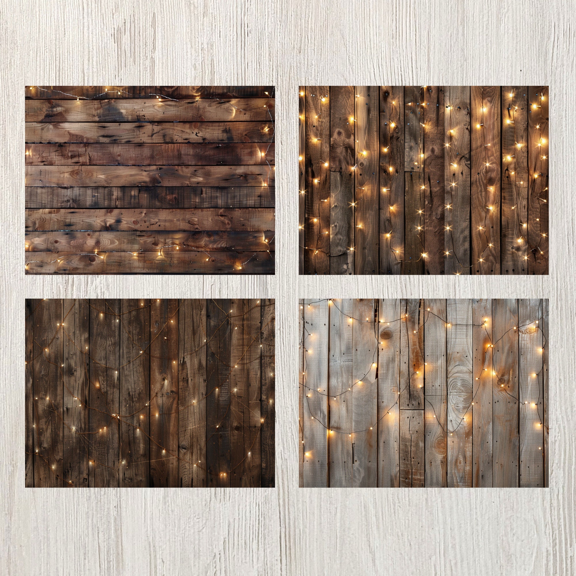 Wood Junk Journal Pages | Fairy Lights | Digital Scrapbook Paper Kit ...
