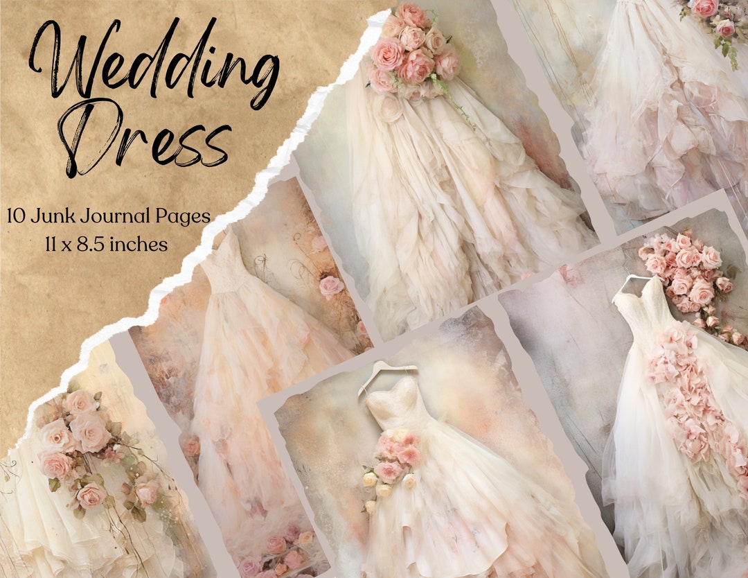 Vintage Wedding Junk Journal Kit | Printable JPG Pages | Marriage ...