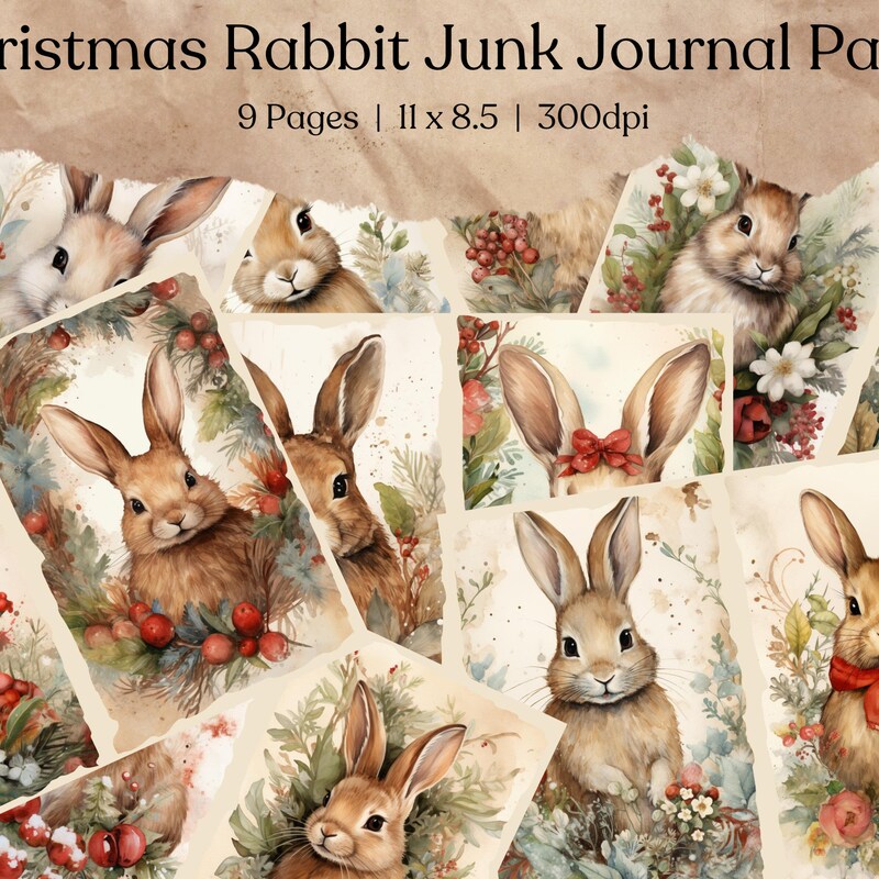 Bunny Digital Papers - Etsy
