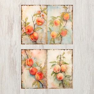 Peach Junk Journal Pages Printable Vintage Paper Craft Paper for ...
