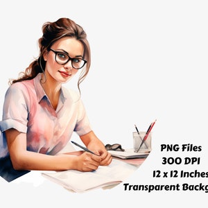 Watercolor Teacher Clipart | Teaching PNG | School Teacher Clipart ...