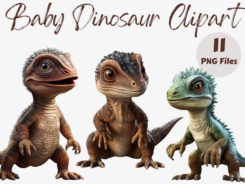 Baby Dinosaur Clipart | Dinosaur PNG | Animal PNG | Junk Journal ...