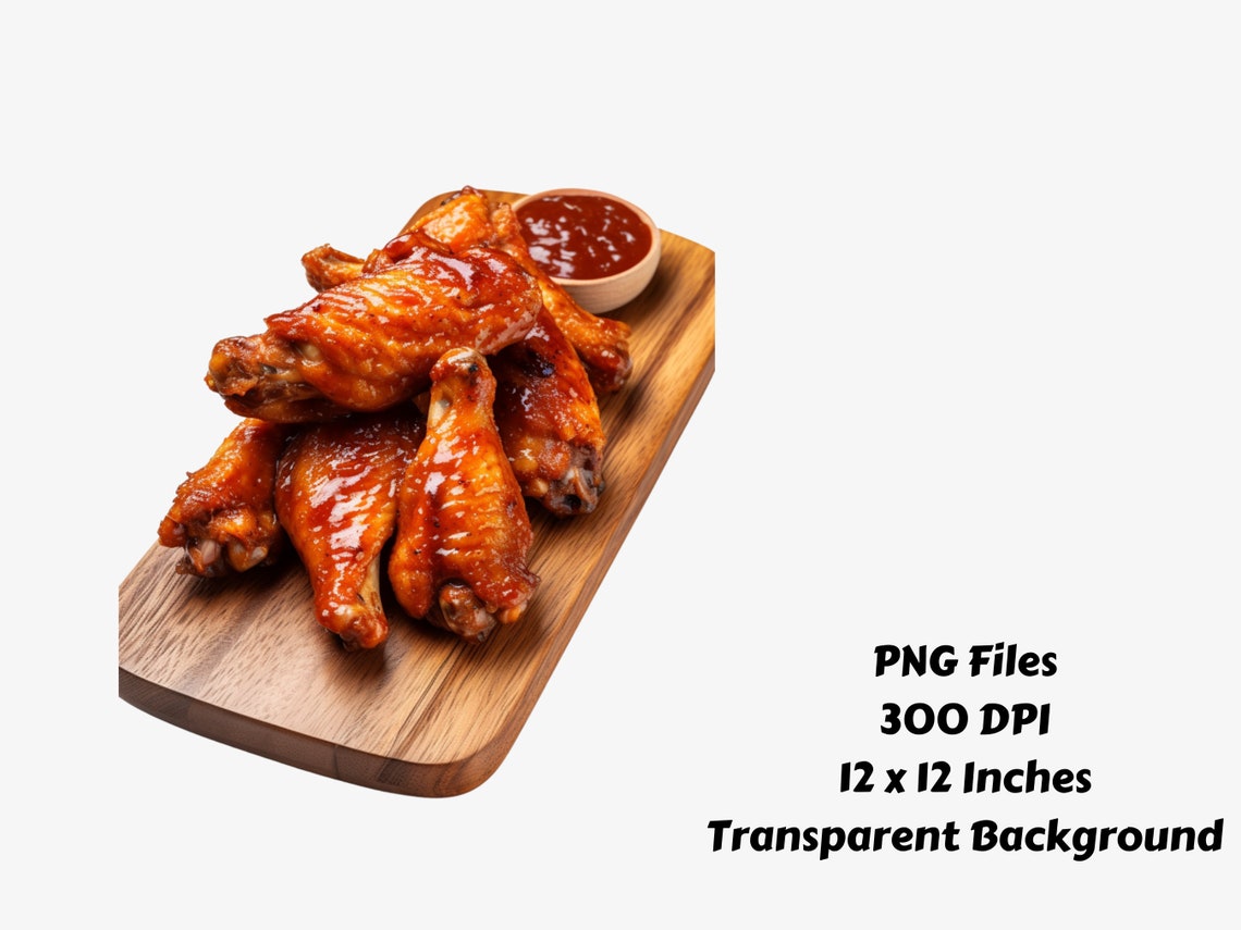 Watercolor Chicken Wings Clipart Bundle Chicken PNG Fast Food Digital ...