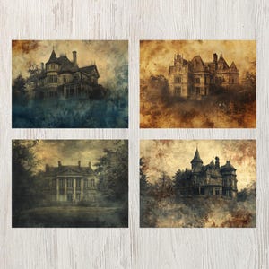 Haunted Mansion Junk Journal Page Digital Scrapbook Paper Spooky ...