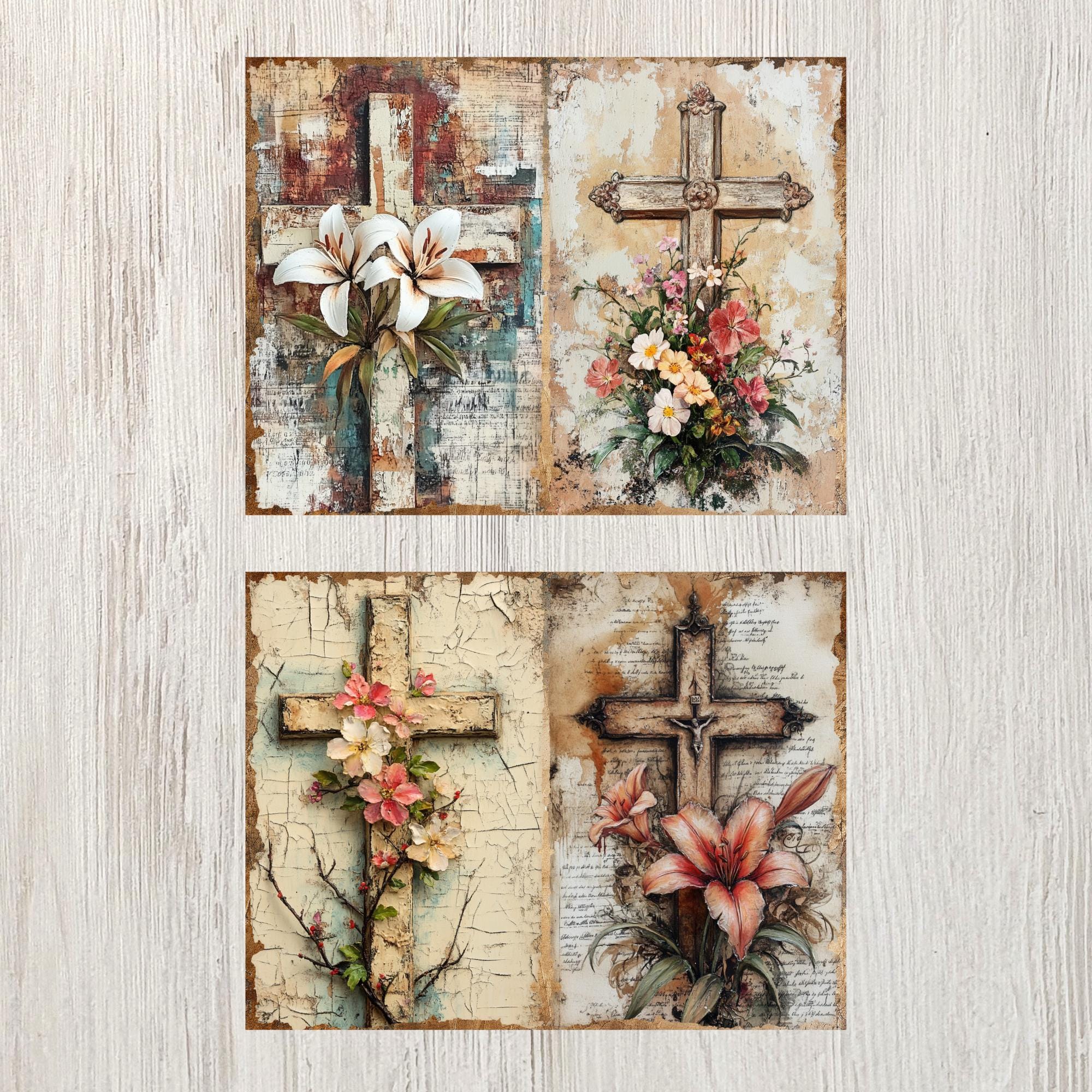 Easter Cross Junk Journal Pages Holy Junk Journal Christian Journal ...