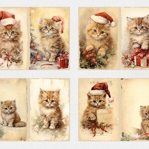 Christmas Kitten Junk Journal Kit | Christmas Cat Junk Journal ...