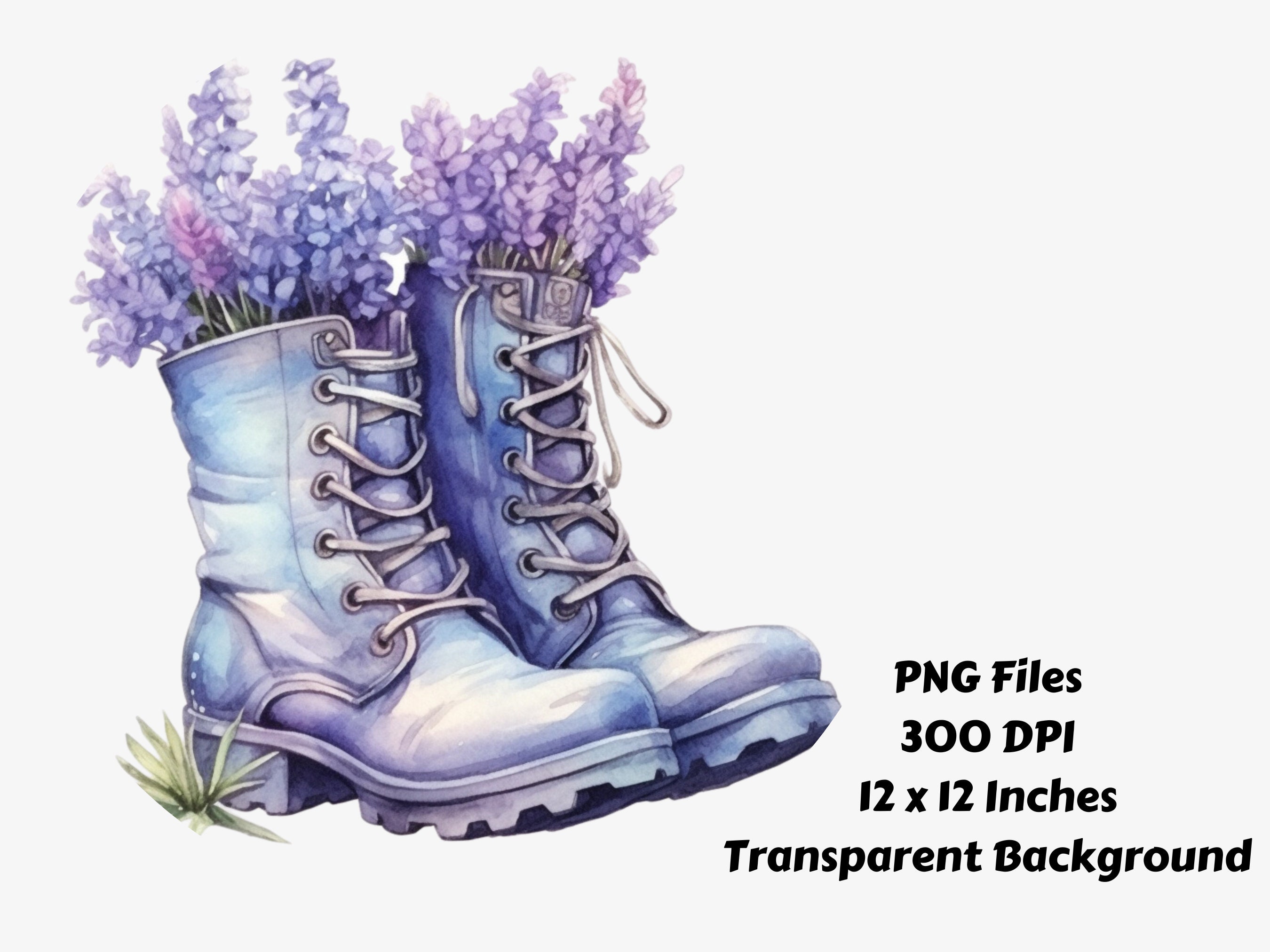 Watercolor Lavender Clipart Bundle Watercolor Lavender Graphics ...