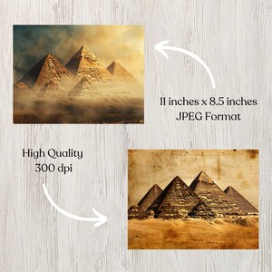 Egyptian Pyramid Junk Journal Pages Ancient Egypt Printable Scrapbook ...