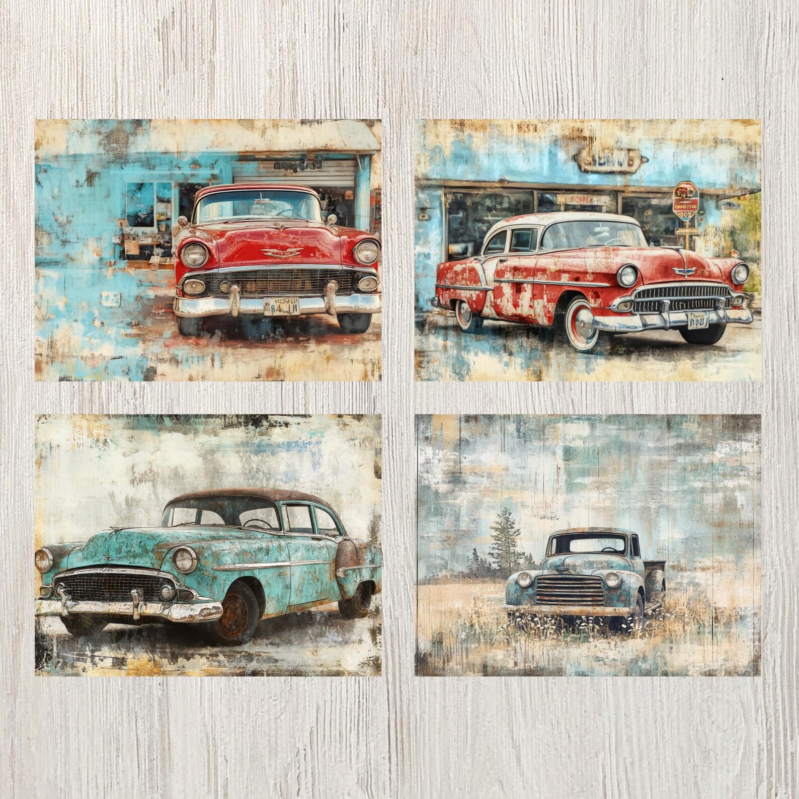 Vintage Vehicle Junk Journal Pages | Digital Scrapbook Paper ...