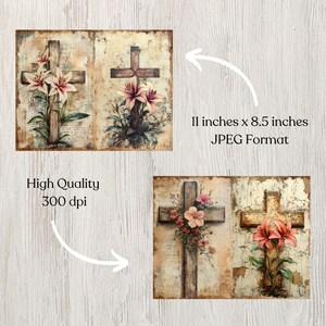 Easter Cross Junk Journal Pages Holy Junk Journal Christian Journal ...