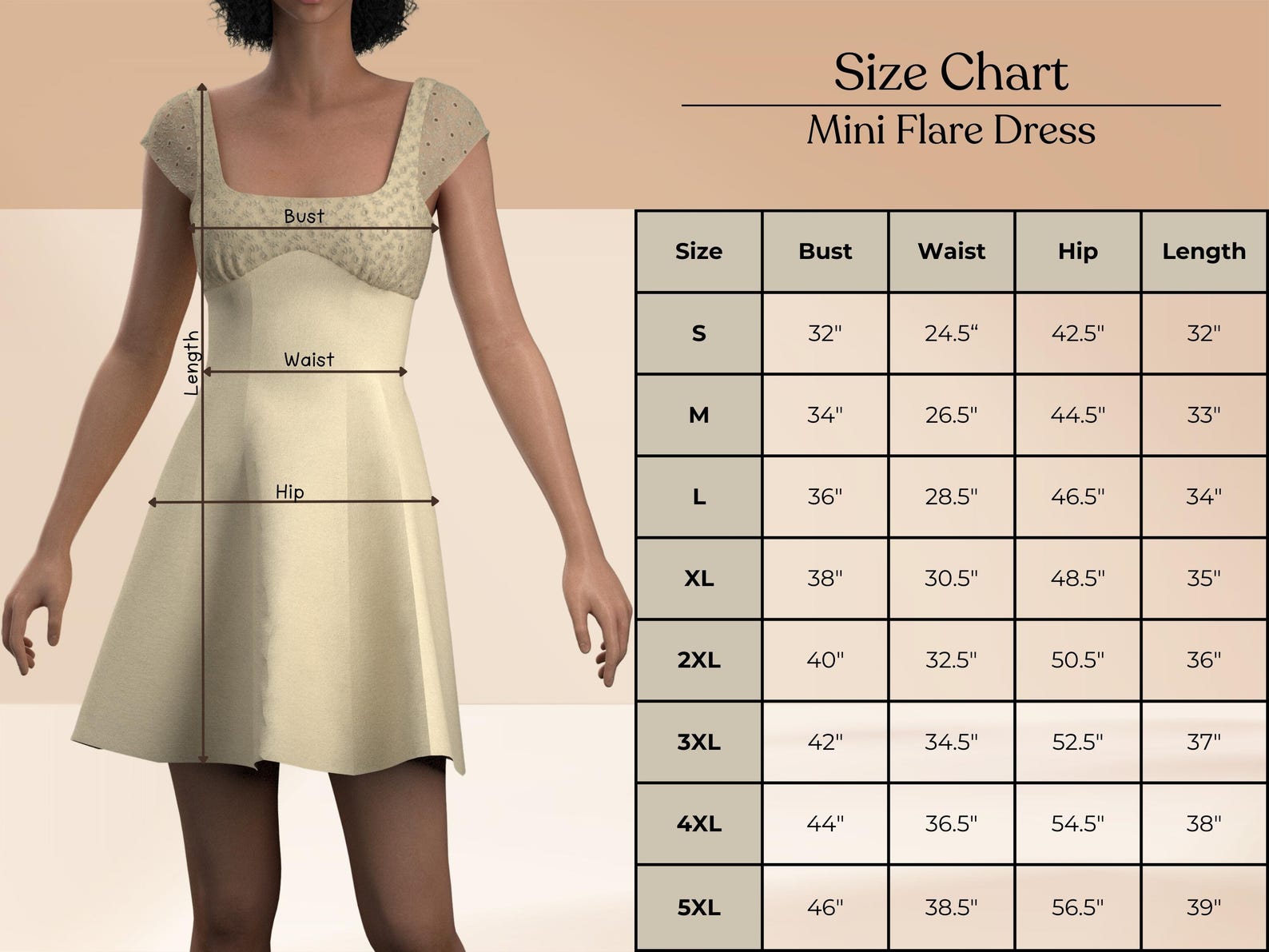 Mini Dress PDF Sewing Pattern | A-line Mini Dress Pattern | Flared ...