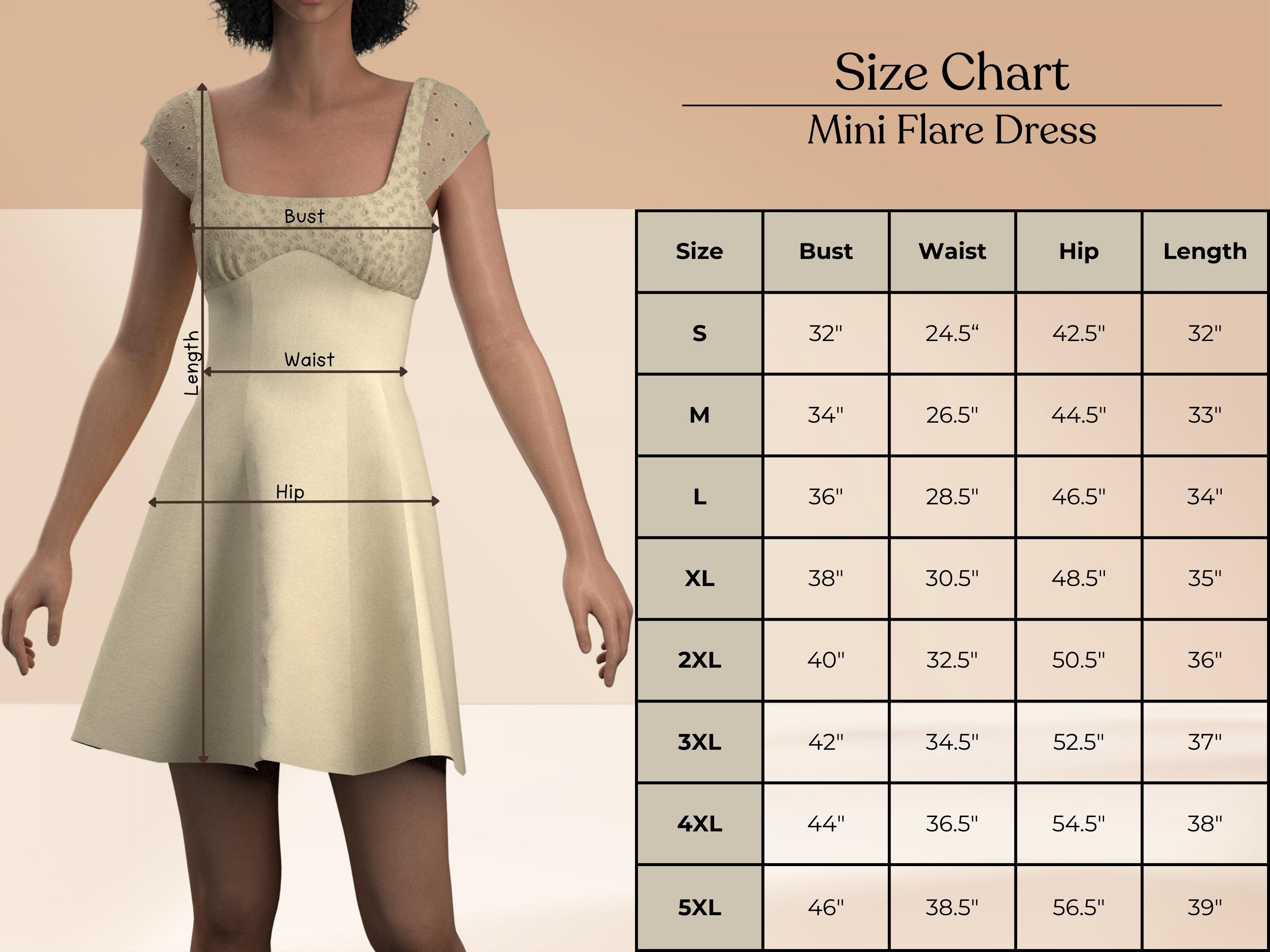 Mini Dress PDF Sewing Pattern | A-line Mini Dress Pattern | Flared ...