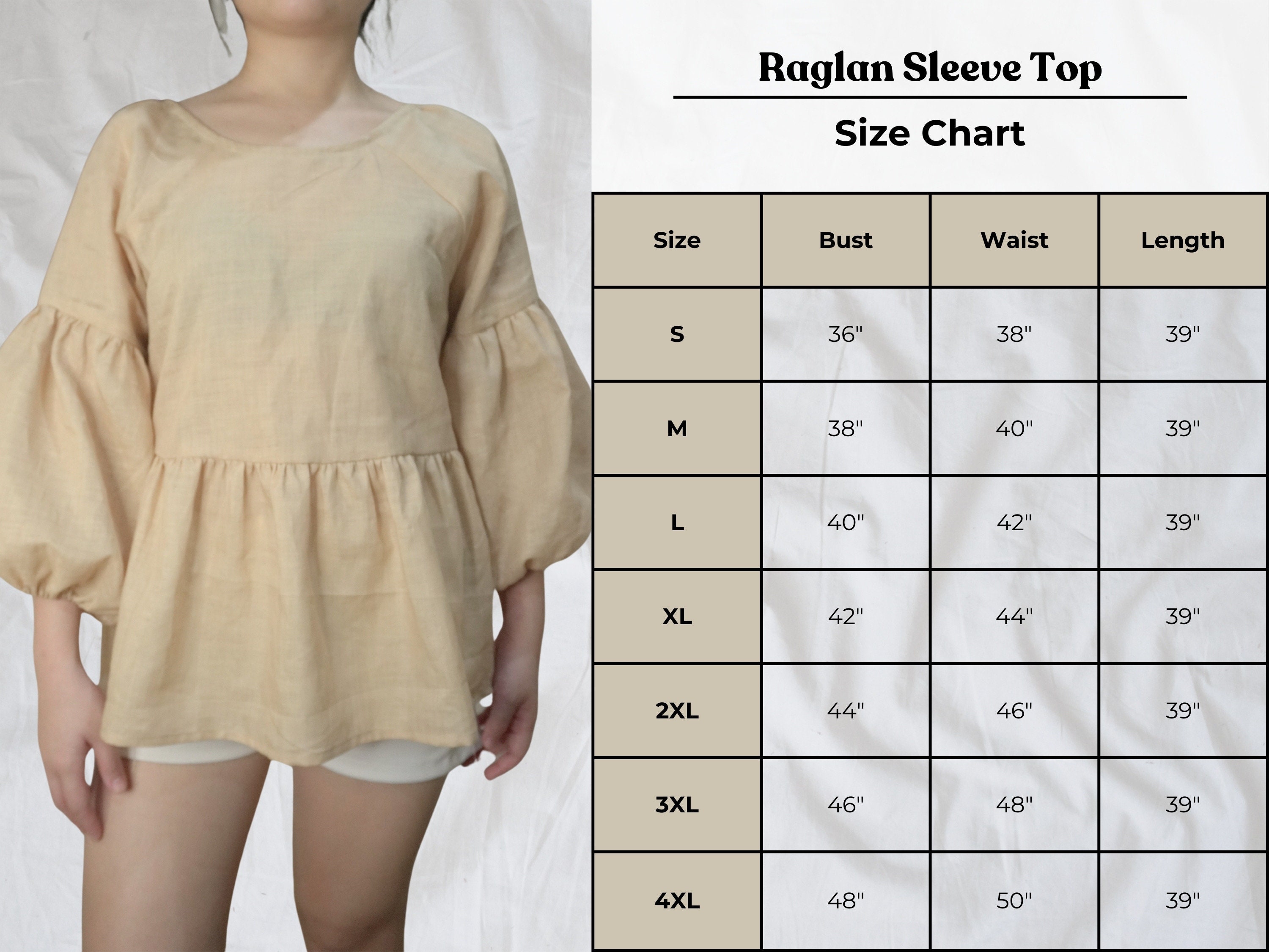 Peplum Top Sewing Pattern, Raglan Sleeve Blouse PDF Sewing Pattern ...