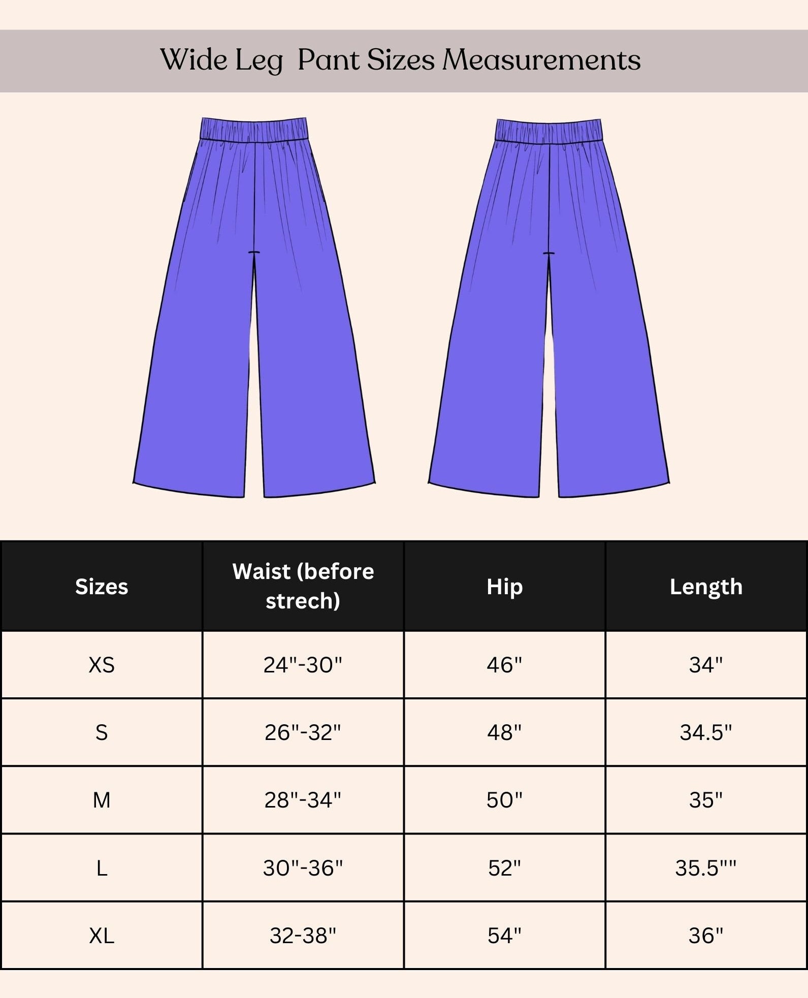 Wide Leg Pants Sewing Pattern , Pants Pattern , High Elastic Waisted ...